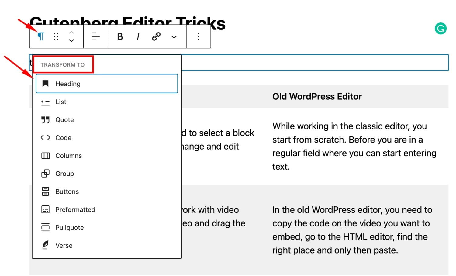 Gutenberg Editor Tricks for Seamless Content Editing